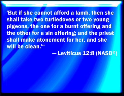 Bible Verse Powerpoint Slides for Leviticus 12:8