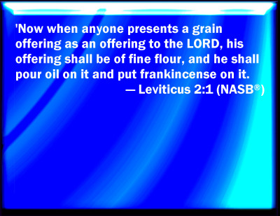 Bible Verse Powerpoint Slides for Leviticus 2:1