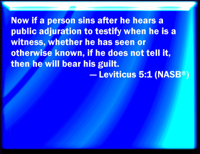 Bible Verse Powerpoint Slides for Leviticus 5:1