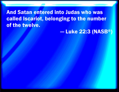 Bible Verse Powerpoint Slides for Luke 22:3