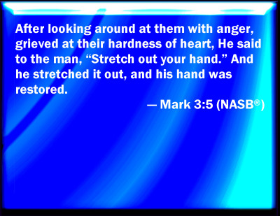 Bible Verse Powerpoint Slides for Mark 3:5