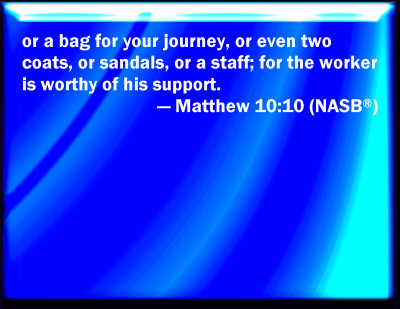 Bible Verse Powerpoint Slides for Matthew 10:10
