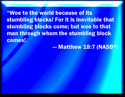 Bible Verse Powerpoint Slides for Matthew 18:7