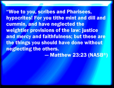 Bible Verse Powerpoint Slides for Matthew 23:23