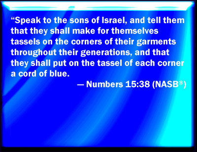 Bible Verse Powerpoint Slides for Numbers 15:38