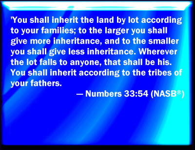 Bible Verse Powerpoint Slides for Numbers 33:54
