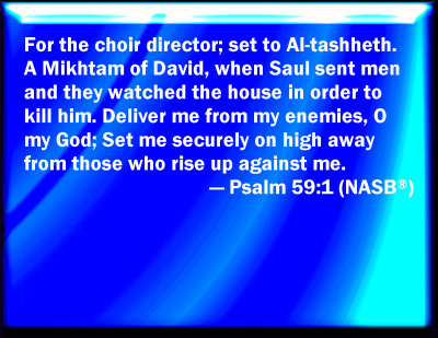 Bible Verse Powerpoint Slides for Psalm 59:1