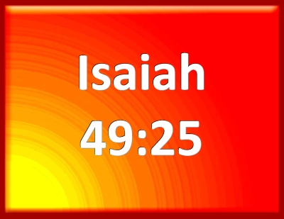 Bible Verse Powerpoint Slides for Isaiah 49:25