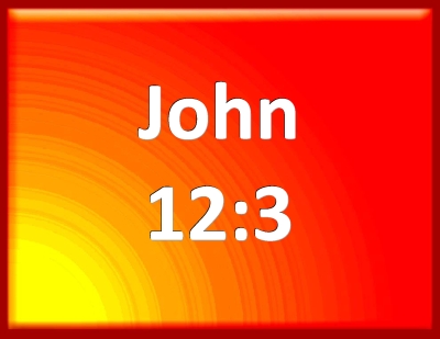 Bible Verse Powerpoint Slides for John 12:3