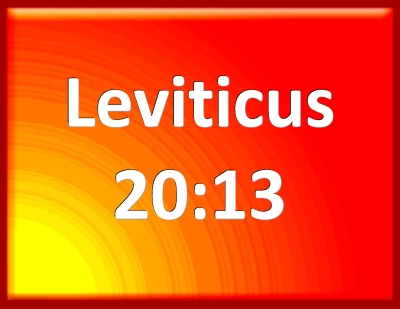 Bible Verse Powerpoint Slides for Leviticus 20:13