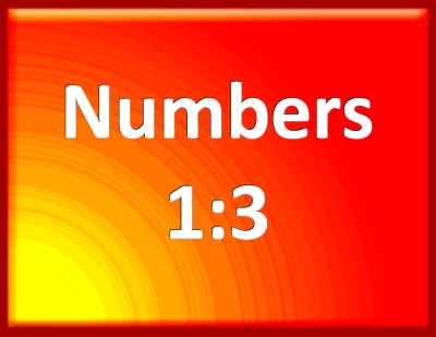 Bible Verse Powerpoint Slides for Numbers 1:3