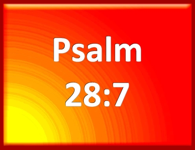 Bible Verse Powerpoint Slides for Psalm 28:7